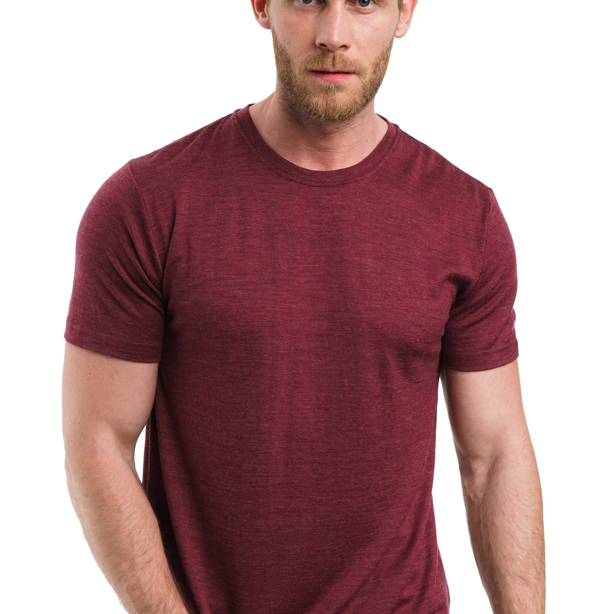 Men's 100% Merino Wool Burgundy Wine T-Shirts: Light, Soft, & Quick-Drying | Merino.Tech ...