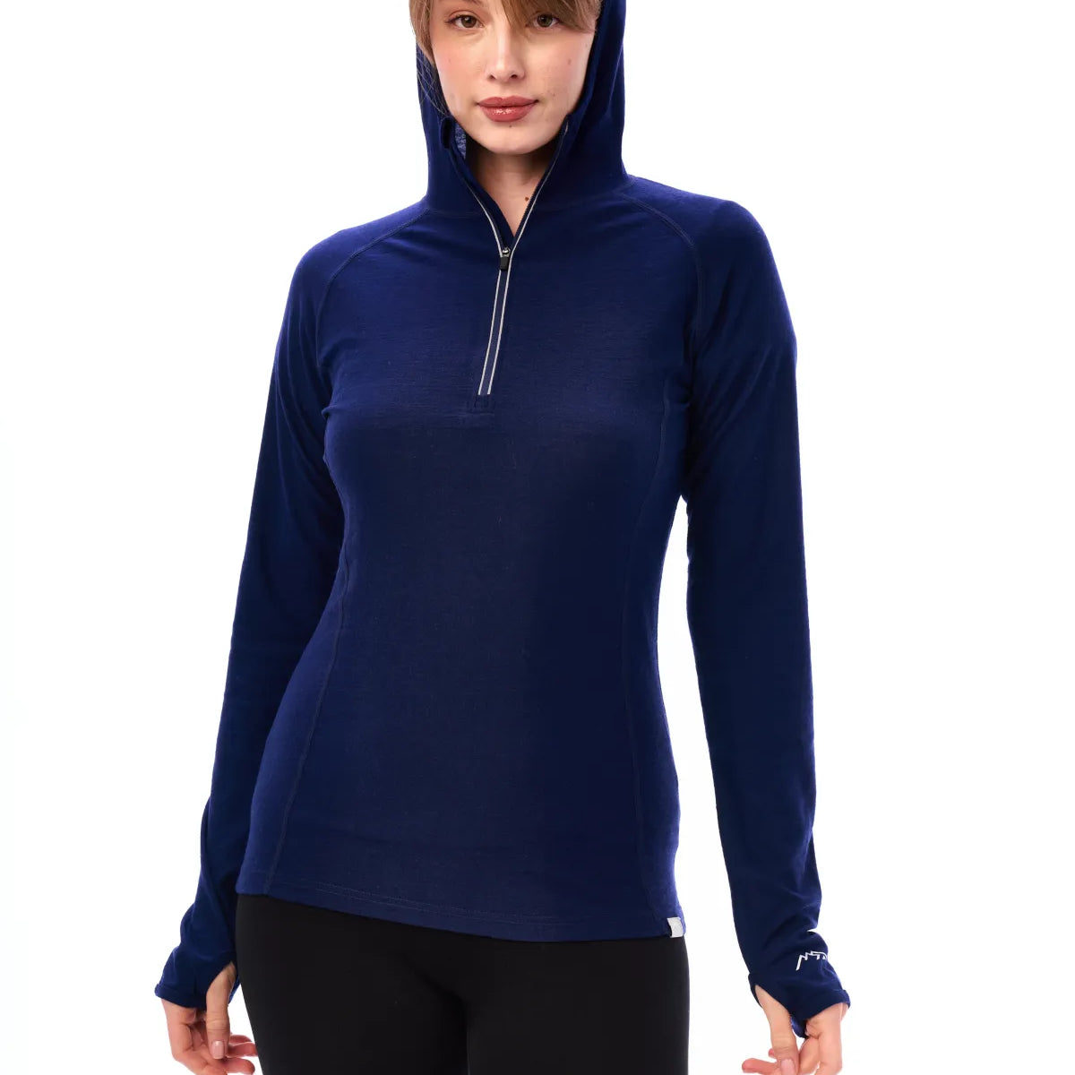 Women's Light Merino Wool Navy Hoodies: Breathe Easy in Warm Weather ...