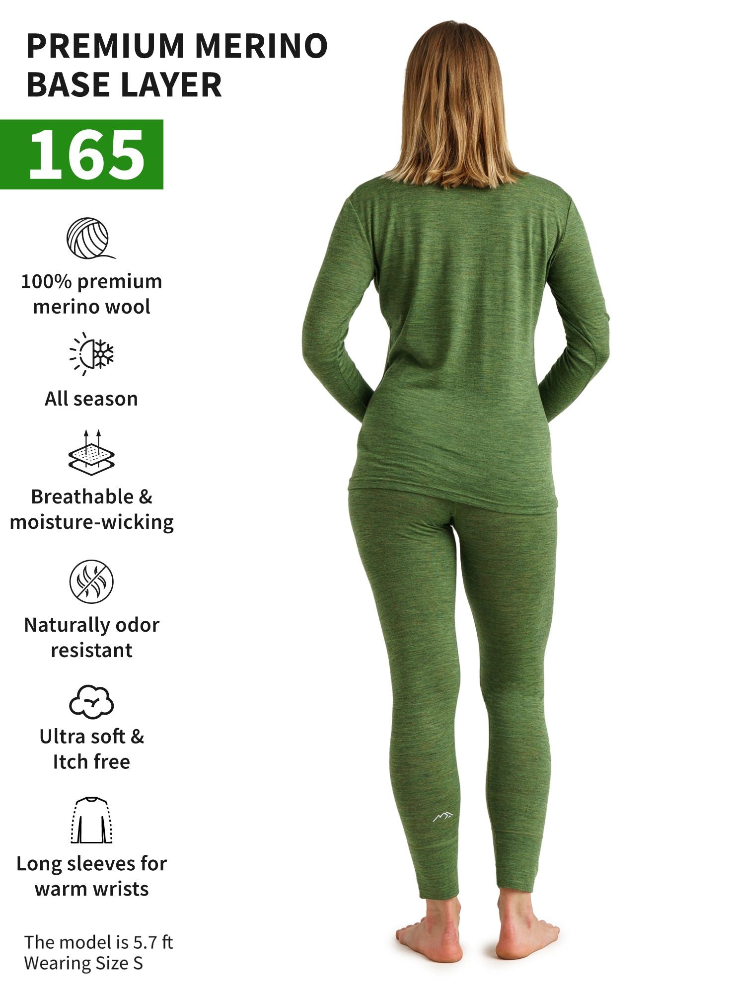Lightweight [165] Women's Merino Wool Thermal Sets for Comfort and ...
