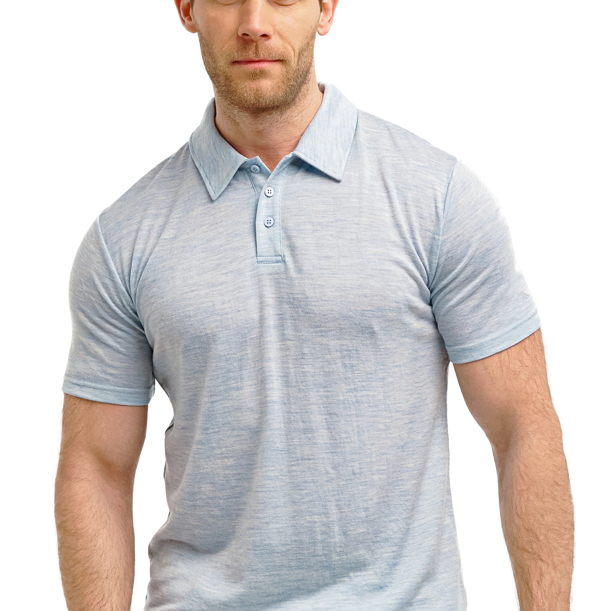 Men’s Merino Wool Polo – Arctic Ice | Cool & Breathable – Merino Tech