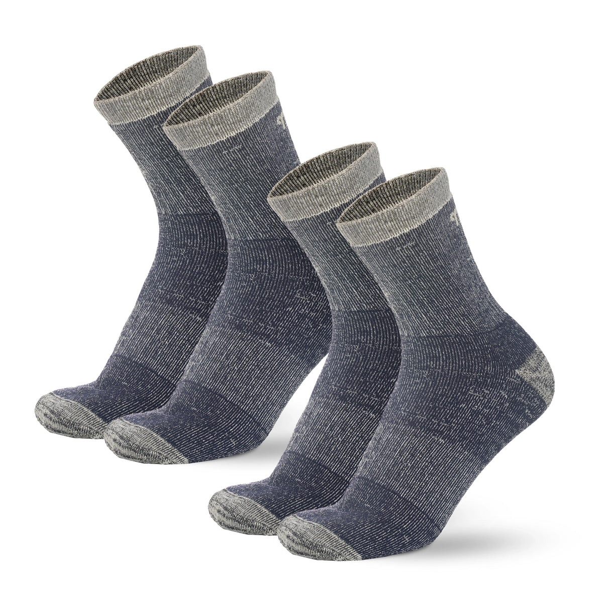 Merino Wool Running Socks - (Pack of 2) Navy Light Grey – Merino Tech