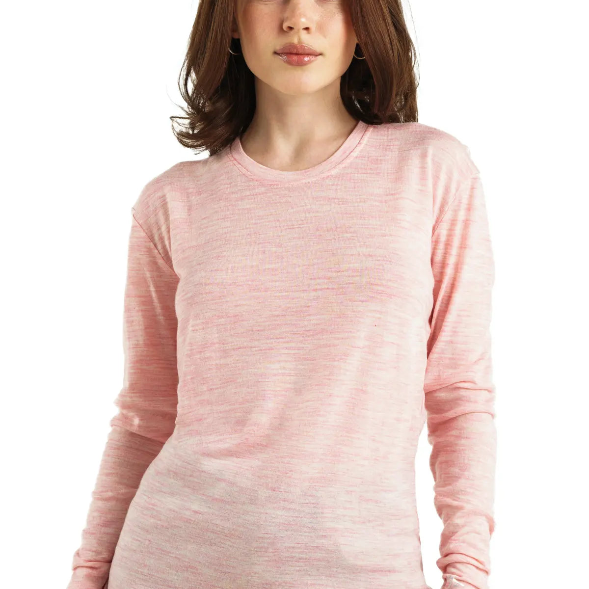 Women’s 165 Merino Wool Top Pink Heather | All-Season Comfort – Merino.tech