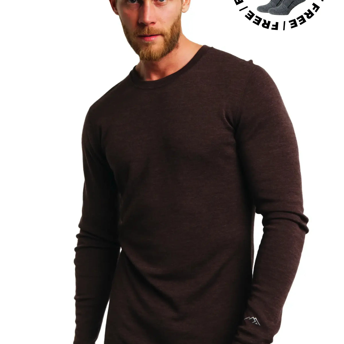 Men’s Merino Wool Long Sleeve – Warm & Durable | Chocolate 250gsm ...