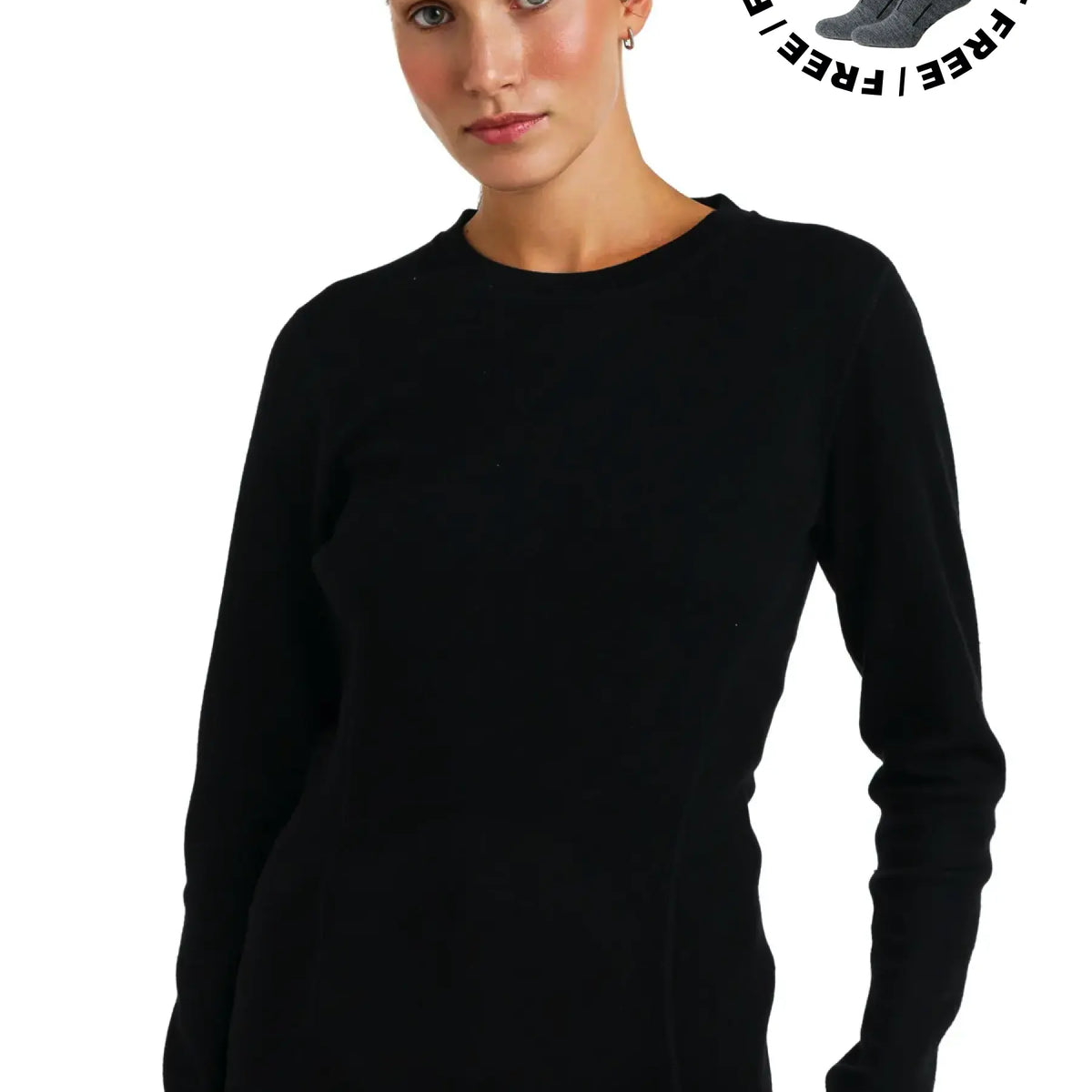 Women's Merino Long Sleeve 320 Black | 100% Wool – Merino Tech