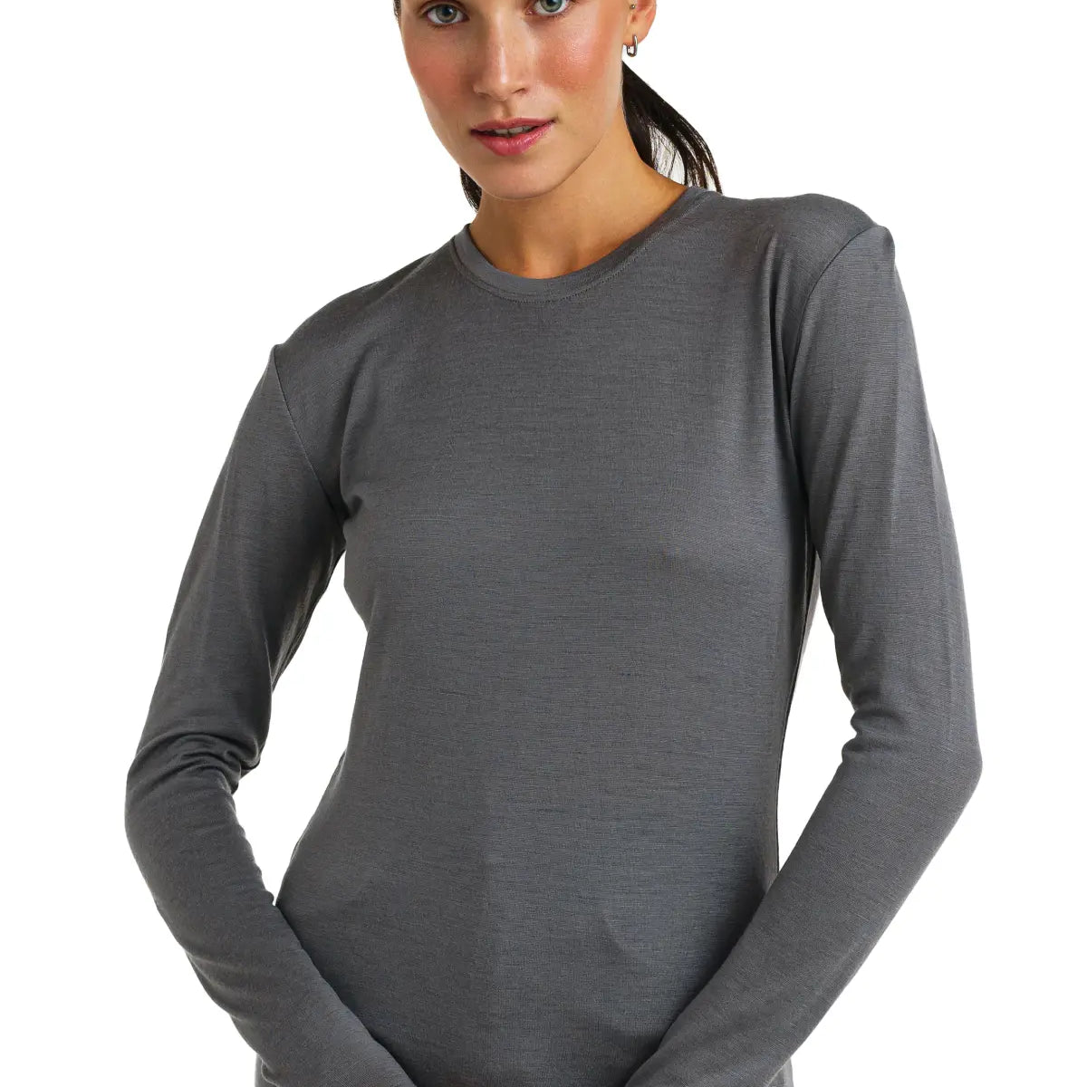Women’s Merino 165 Long Sleeve Perfect Grey — Soft & Trail-Ready ...