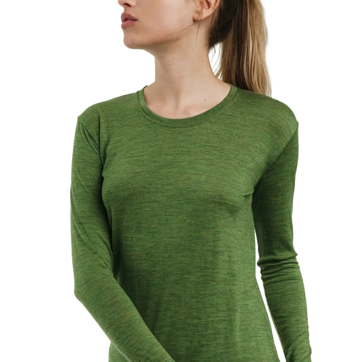 Ultrafine Women’s Merino 165 Green Olive Top | Everyday Comfort ...