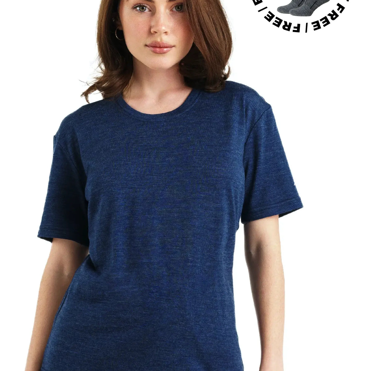 Women's 100% Merino Wool Navy T-Shirts | Crewneck – Merino Tech