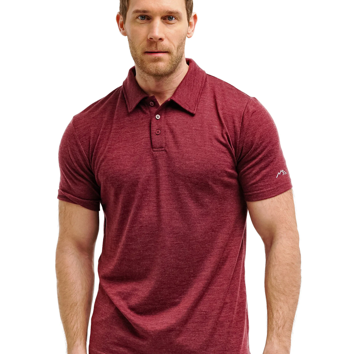 Men's 100% Merino Wool Burgundy Polo: Perfect Blend of Comfort ...