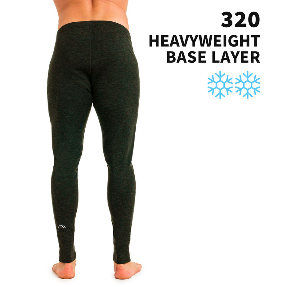 Ultrafine Merino Men’s Pants 320 – Charcoal Grey Base Layer – Merino Tech