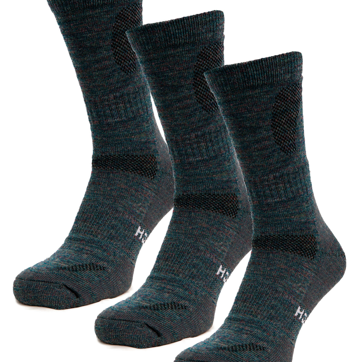 Durable 100% Merino Wool Dark Green Socks for Tourism & Outdoor Sports ...