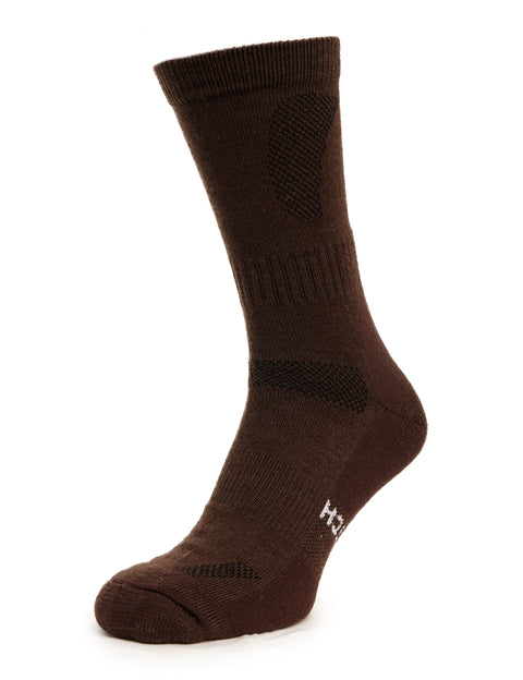 Durable 100% Merino Wool Brown Socks for Tourism & Outdoor Sports ...
