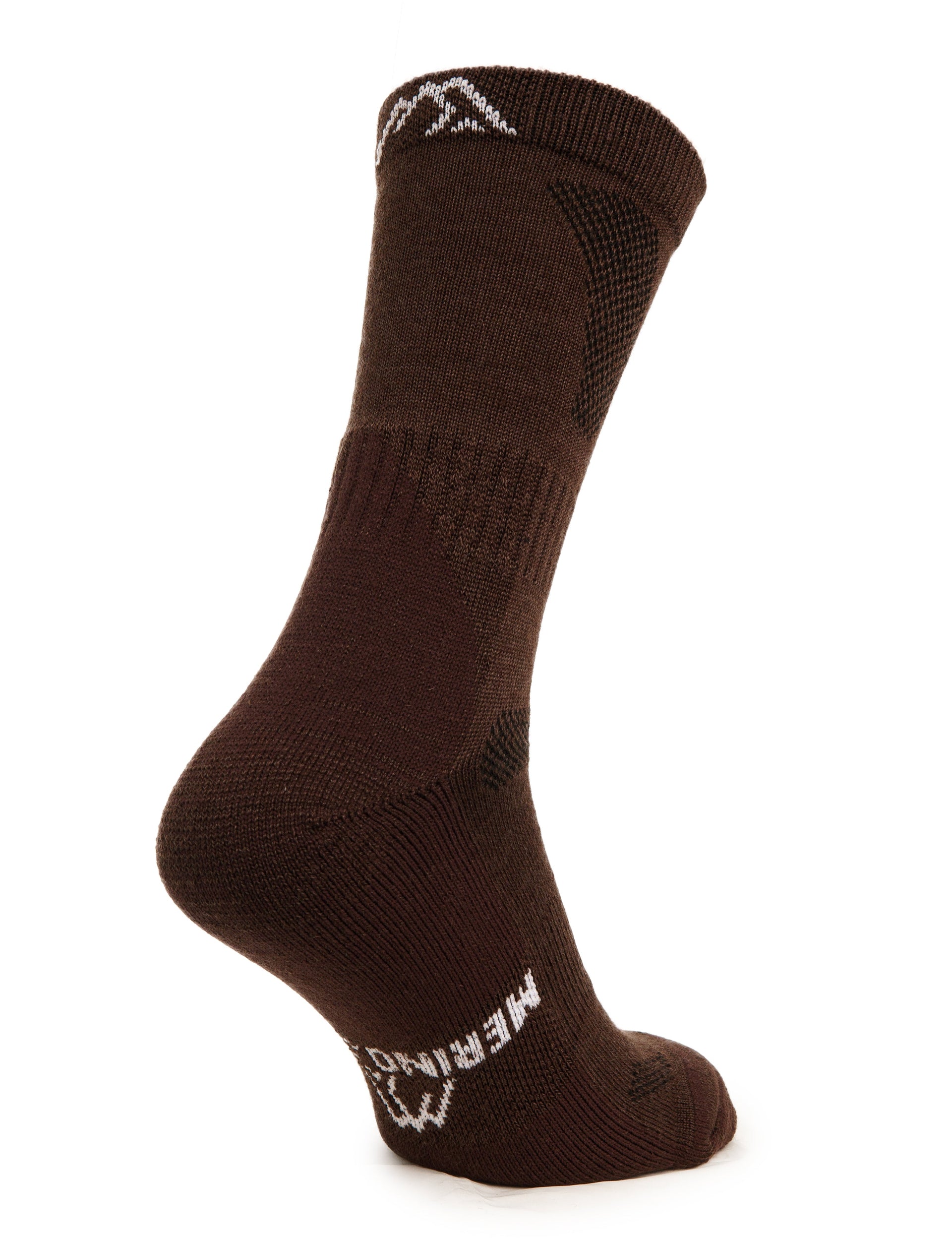 Durable 100% Merino Wool Brown Socks for Tourism & Outdoor Sports ...